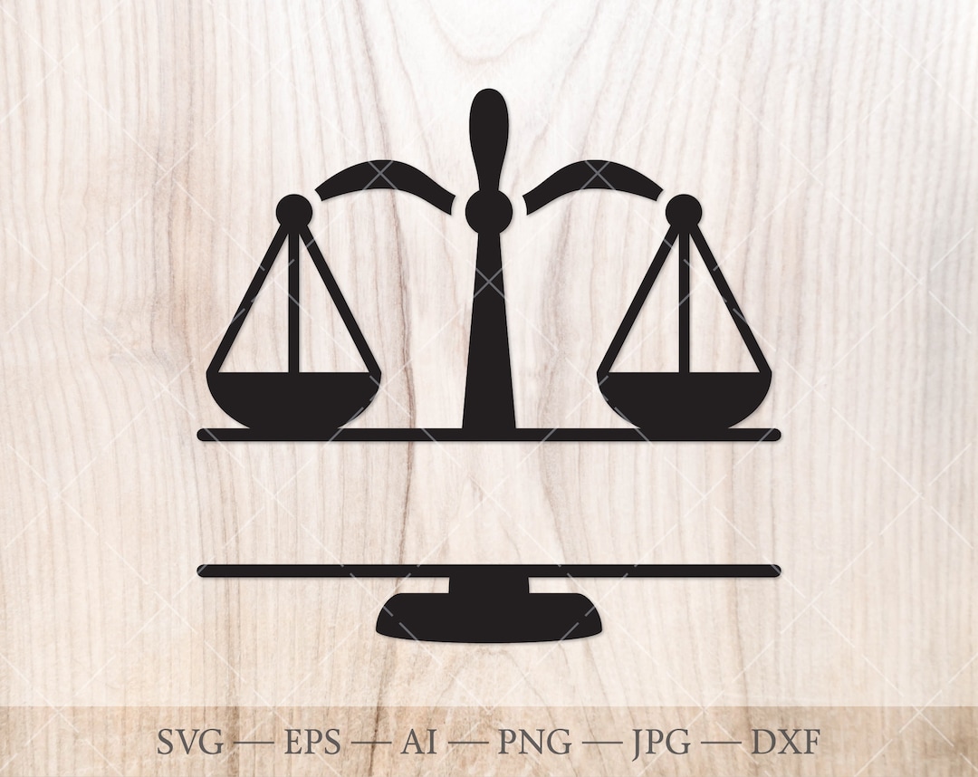 Justice Scales Monogram Frame Svg, Justice Split Name Frame SVG, Law ...