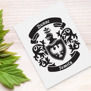 Dunne Family Crest. Coat of Arms Svg. Heraldic Shield With Eagle ...
