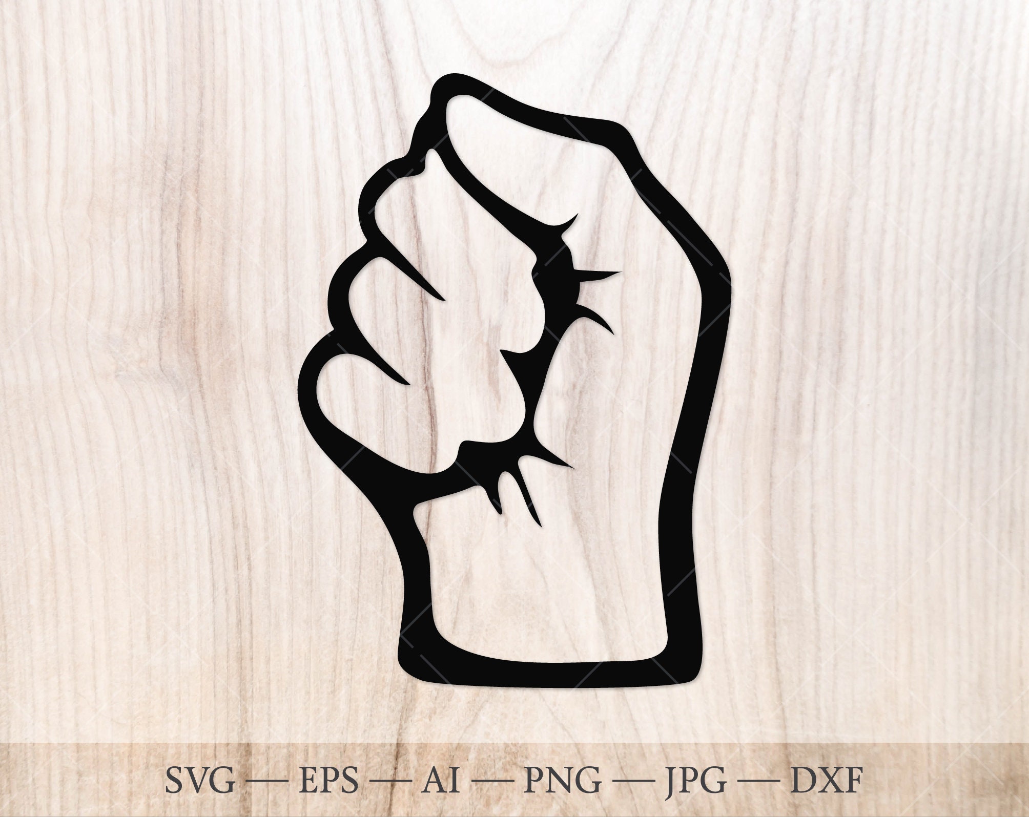 Raised Fist SVG Cut File Power Fist Svg Punch Svg Hand Svg - Etsy