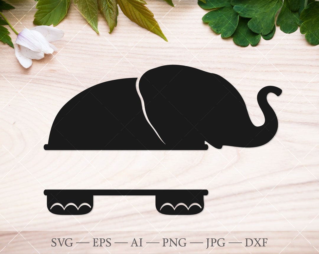Elephant Monogram SVG. Cute Elephant Split Monogram Frame Svg. Elephant ...