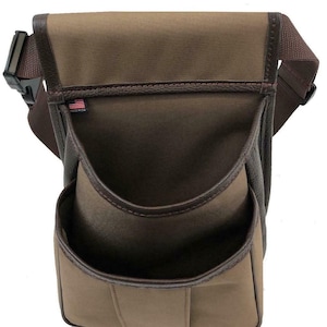 Leather & Canvas Shotgun Shell Sporting Clay / Skeet / Trap Pouch Texan ...