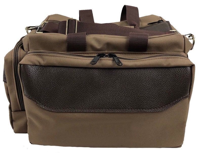 Range / Field Bag - Genuine Leather & Nylon Canvas for Sporting Clays ...
