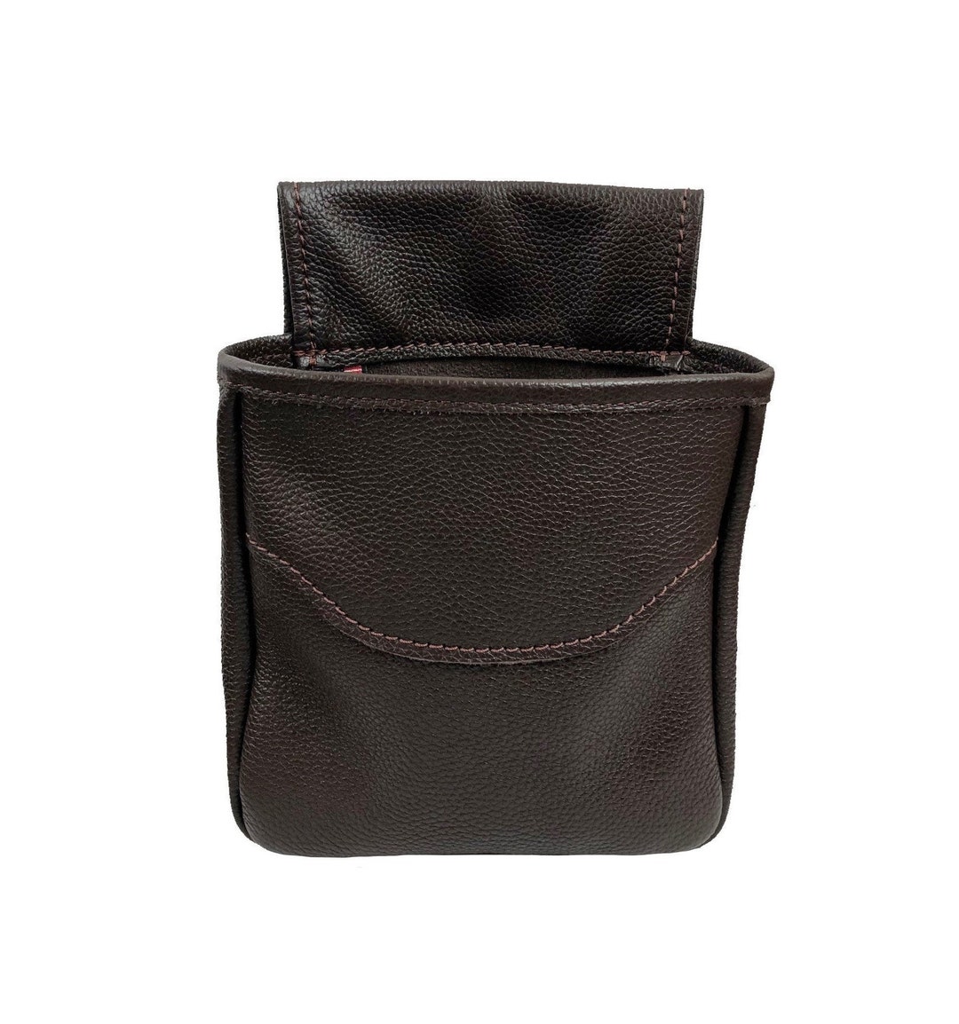 Single Leather Shotgun Shell Sporting Clay / Skeet / Trap Pouch - Brown ...