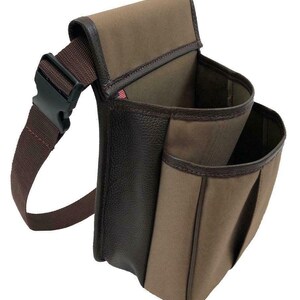 Leather & Canvas Shotgun Shell Sporting Clay / Skeet / Trap Pouch Texan ...