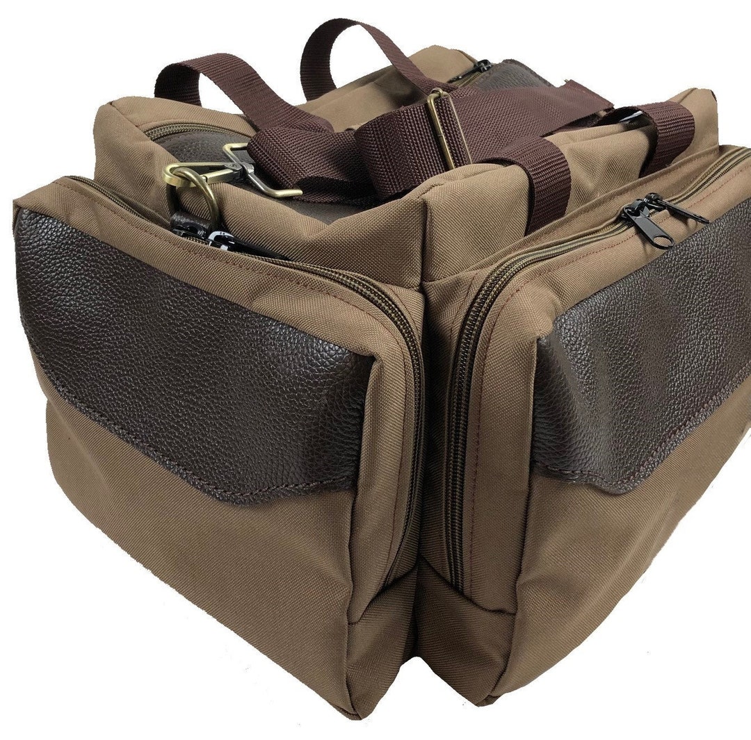 Range / Field Bag - Genuine Leather & Nylon Canvas for Sporting Clays ...