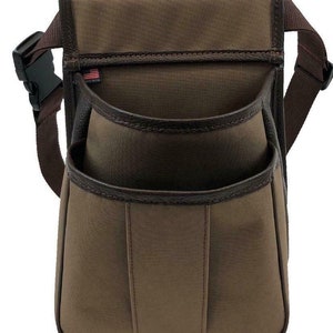 Leather & Canvas Shotgun Shell Sporting Clay / Skeet / Trap Pouch Texan ...