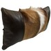 Genuine 20" X 10" Springbok Hide and Leather Cushion Pillow With Suede ...