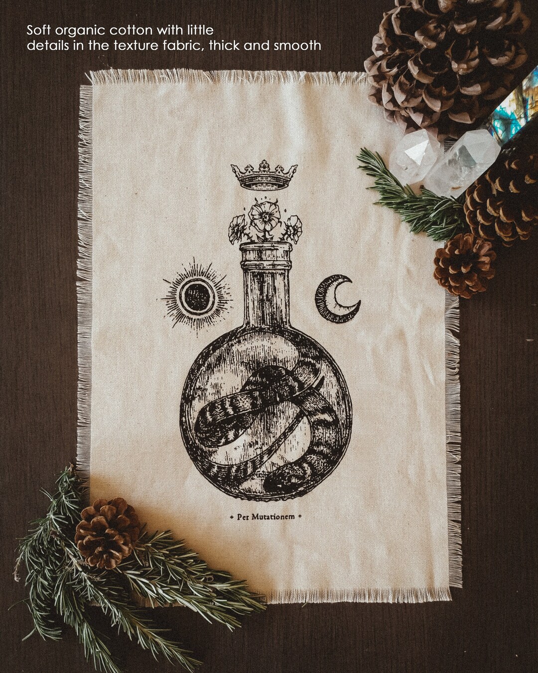 Alchemy Print on Fabric - Cotton Fabric Poster Wall Decor Alchemy Art ...