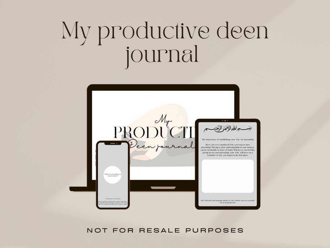 My Productive Deen Journal for Men - Islamic Studies - Muslim Diaries ...
