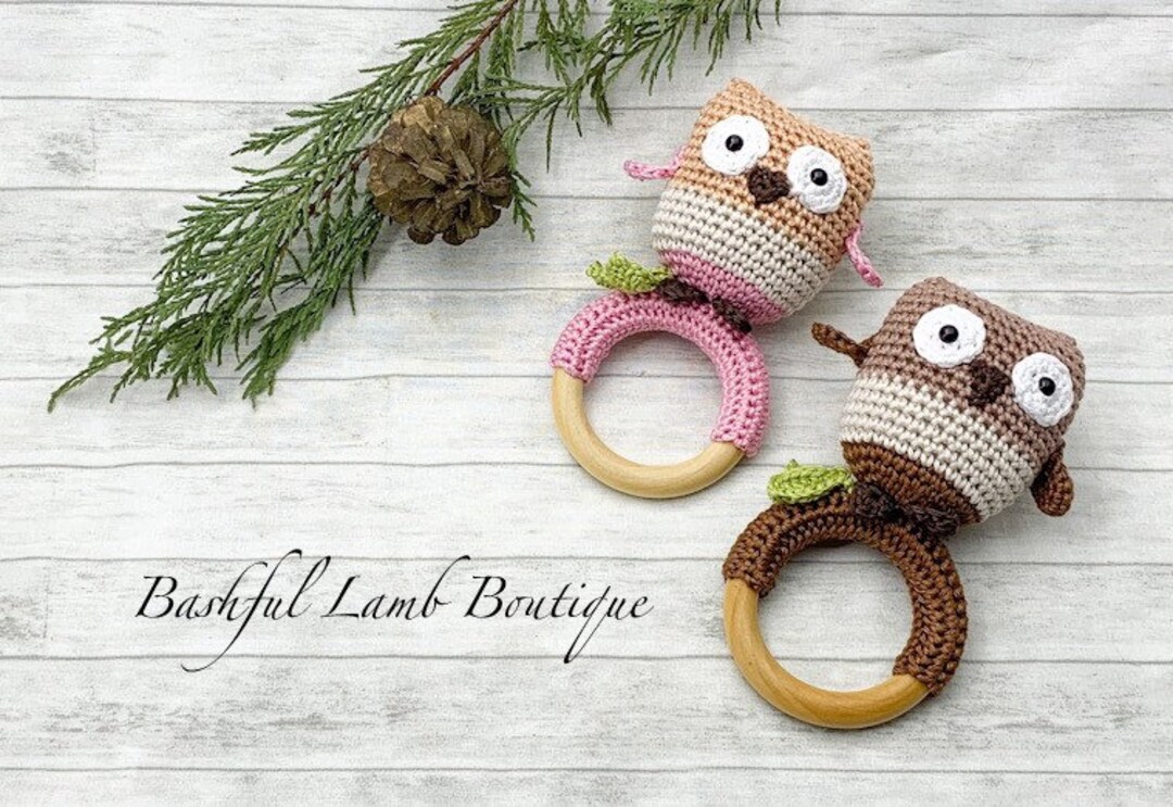 OWL Rattle Photo Prop, Birth Announcement Accessory - Etsy