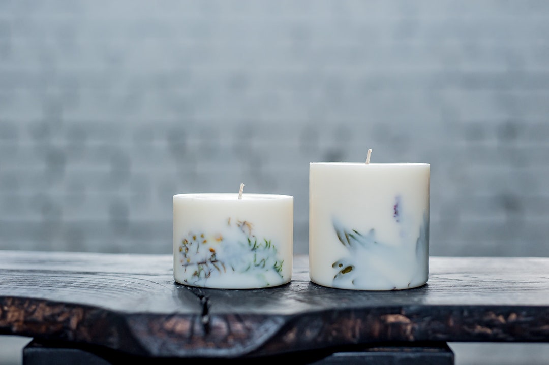 Forest Candle Gift SET, Soy Wax Candles Aroma Sachet, Scented Pillar ...