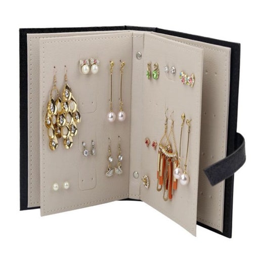 Earrings Organizer Book Drop/hoop/clip/stud Earrings Storage - Etsy