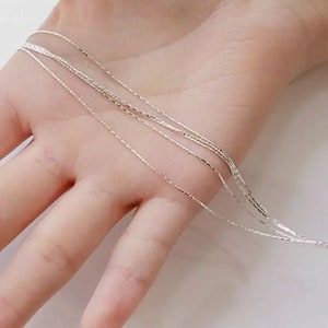 925 Sterling Silver Chain Necklaces Multi Layer Necklaces - Etsy