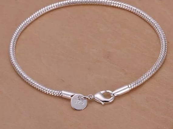 925 Sterling Silver Bracelet925 Silver Jewelry Charm Bracelet - Etsy