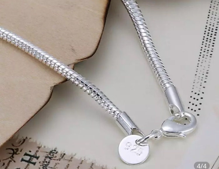 925 Sterling Silver Bracelet925 Silver Jewelry Charm Bracelet - Etsy