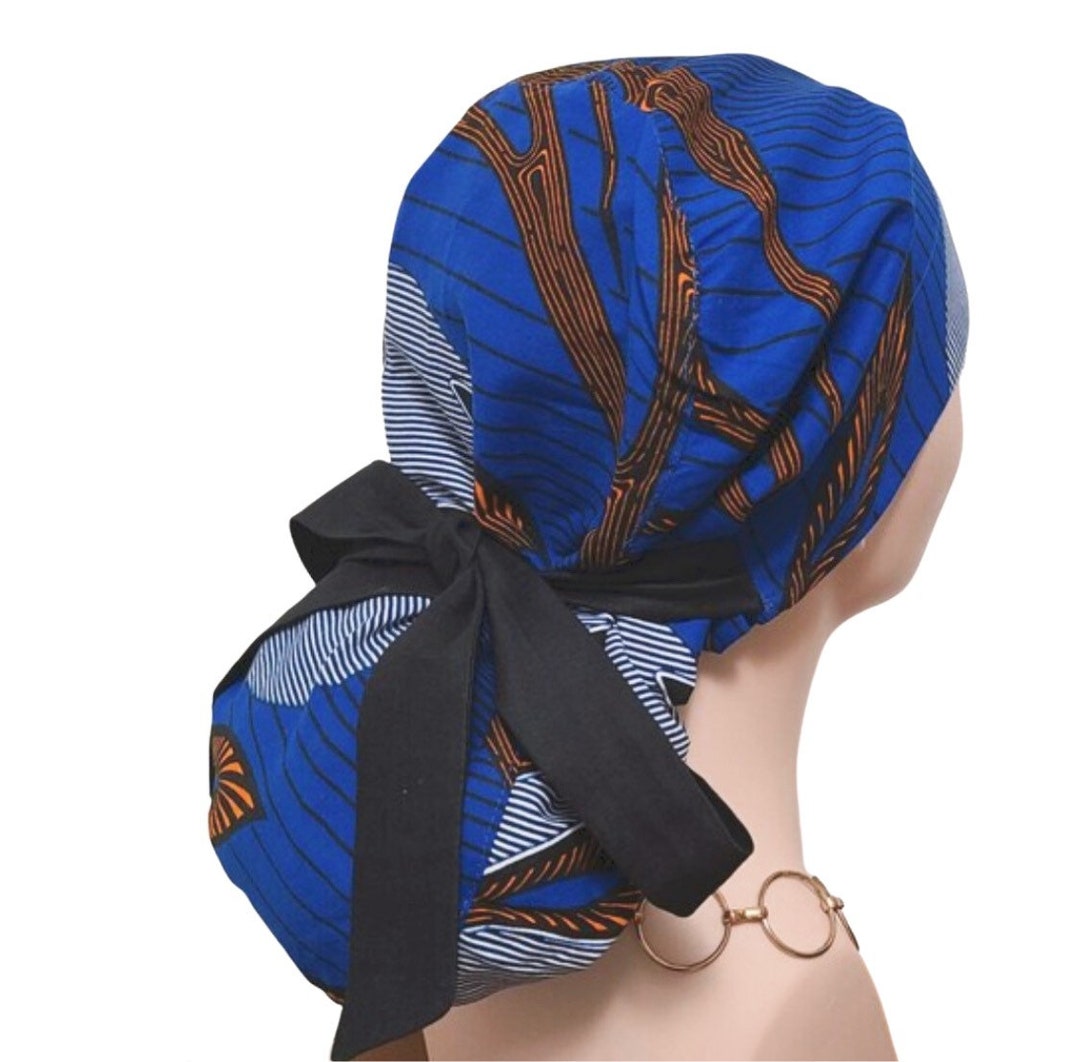 Satin Lined African Print Scrub Cap, Nurses' Cap, Surgical Hat, African ...
