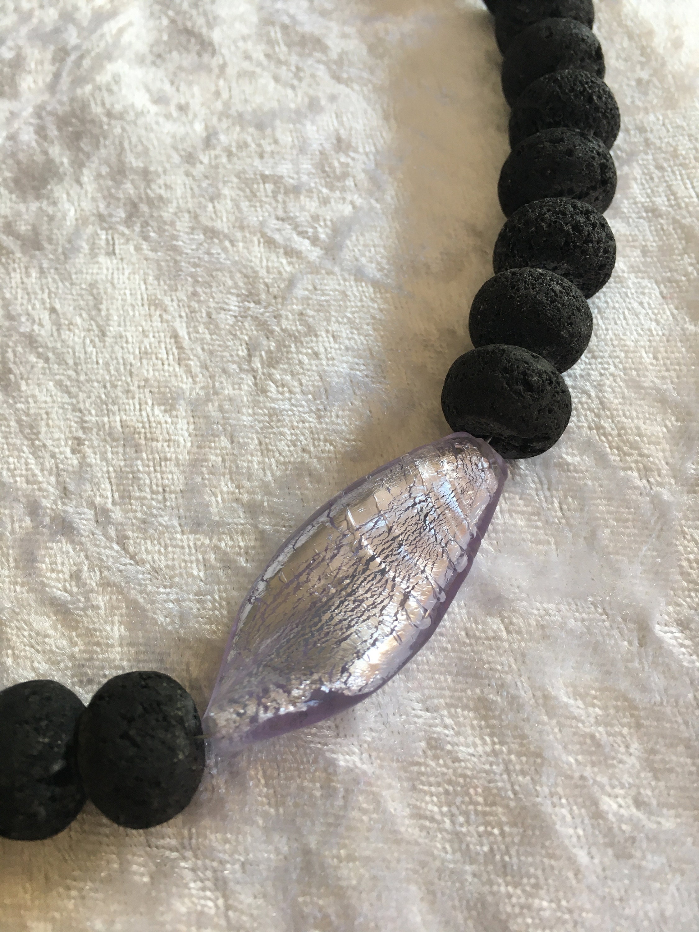 Lava Chain With Murano Glass - Etsy