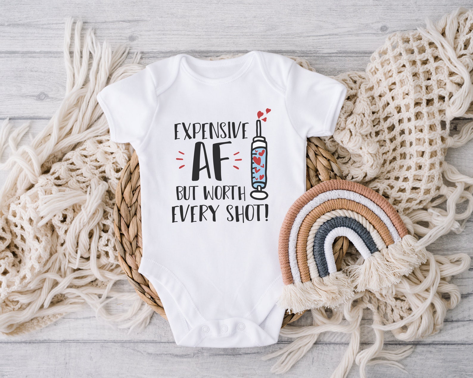 Expensive AF but Worth Every Single Shot IVF Onesie Thanks - Etsy