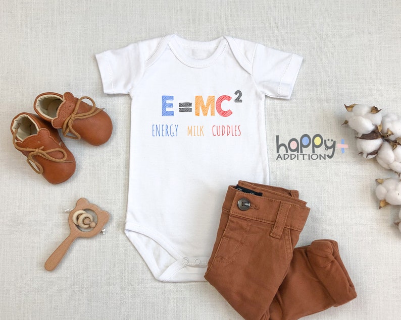E=MC2, Funny Baby, Periodic Table, Math Baby Bodysuit, Nerdy Baby Gift ...
