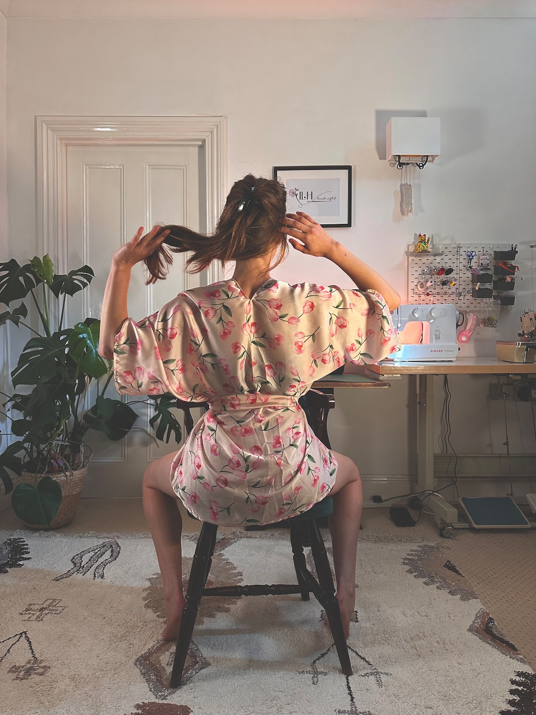 Pink Tulip Robe Recycled/upcycled Fabric ILH Handcrafted - Etsy