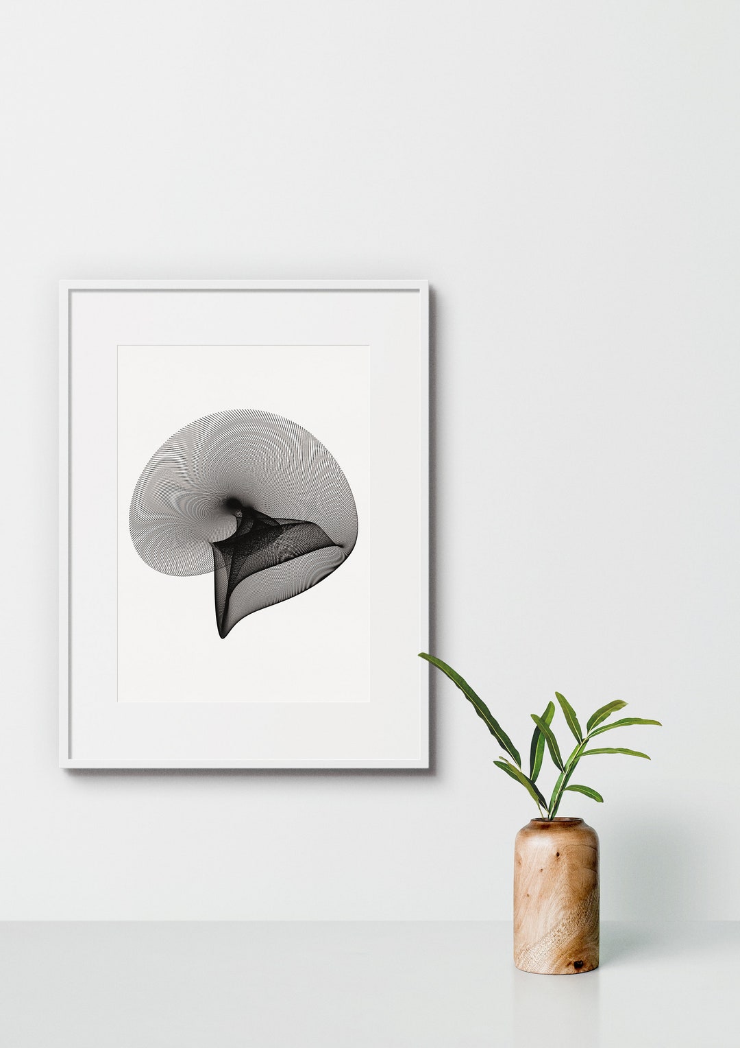 Pen Plotter Ink Drawing | Fine Line Abstract Geometric Artwork | Unique ...