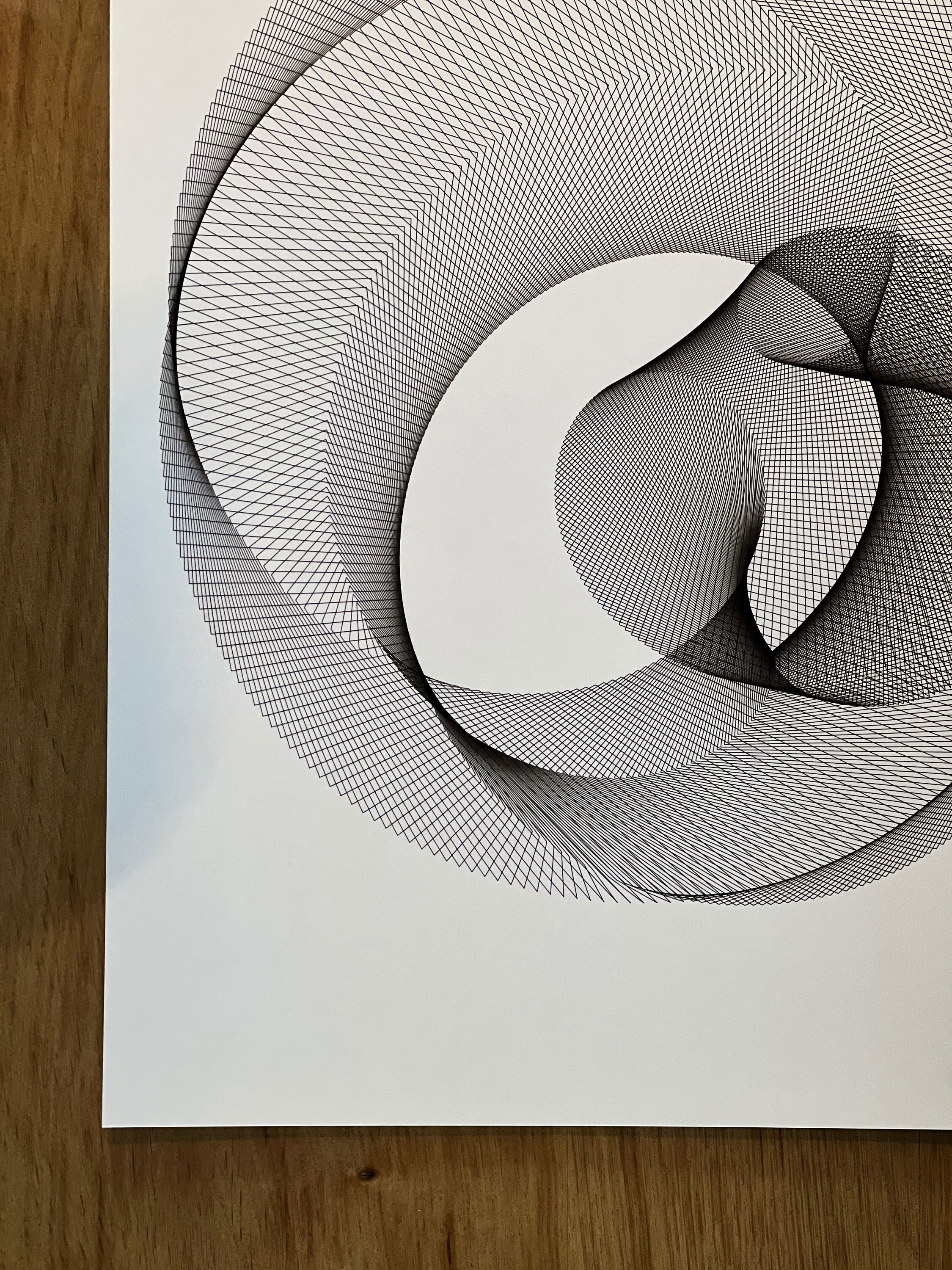 Pen Plotter Ink Drawing | Fine Line Abstract Geometric Artwork | Unique ...