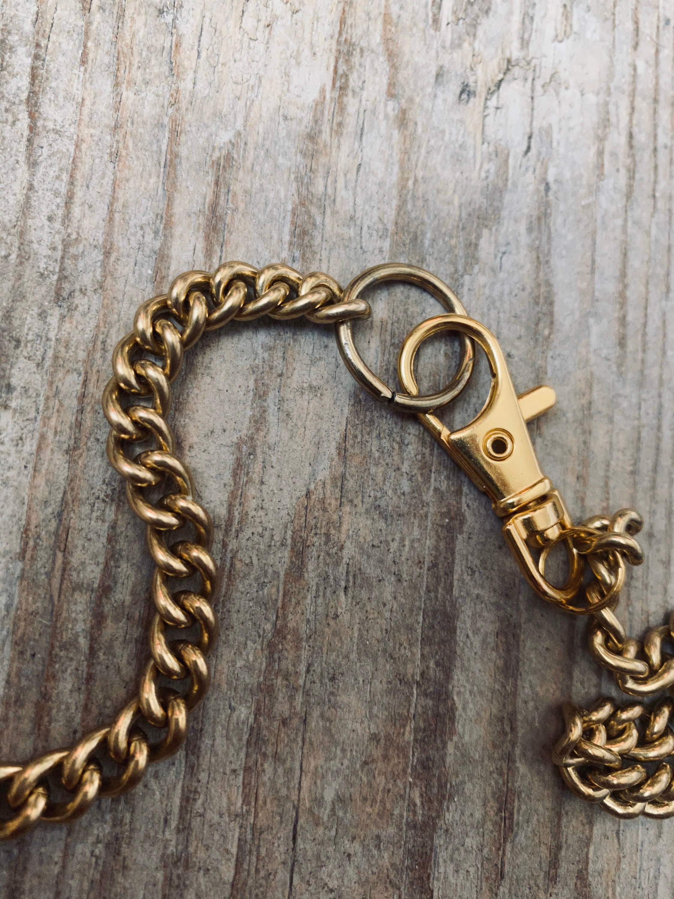 DADDY solid brass neck chain with faux gold lettering and faux | Etsy