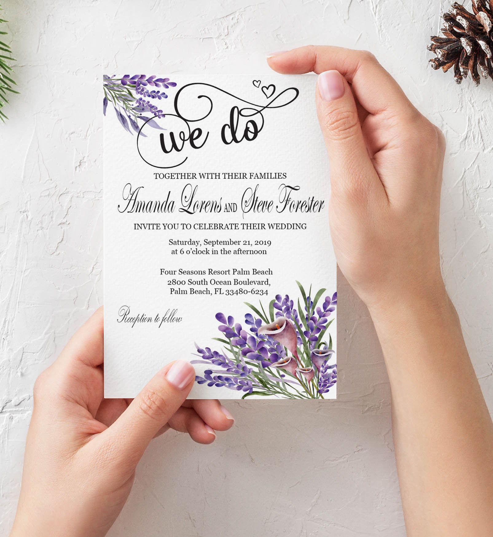Lavender Wedding Invitation Template Invitation Maker PDF Etsy Lavender Wedding Invitation Template Invitation Maker PDF Etsy