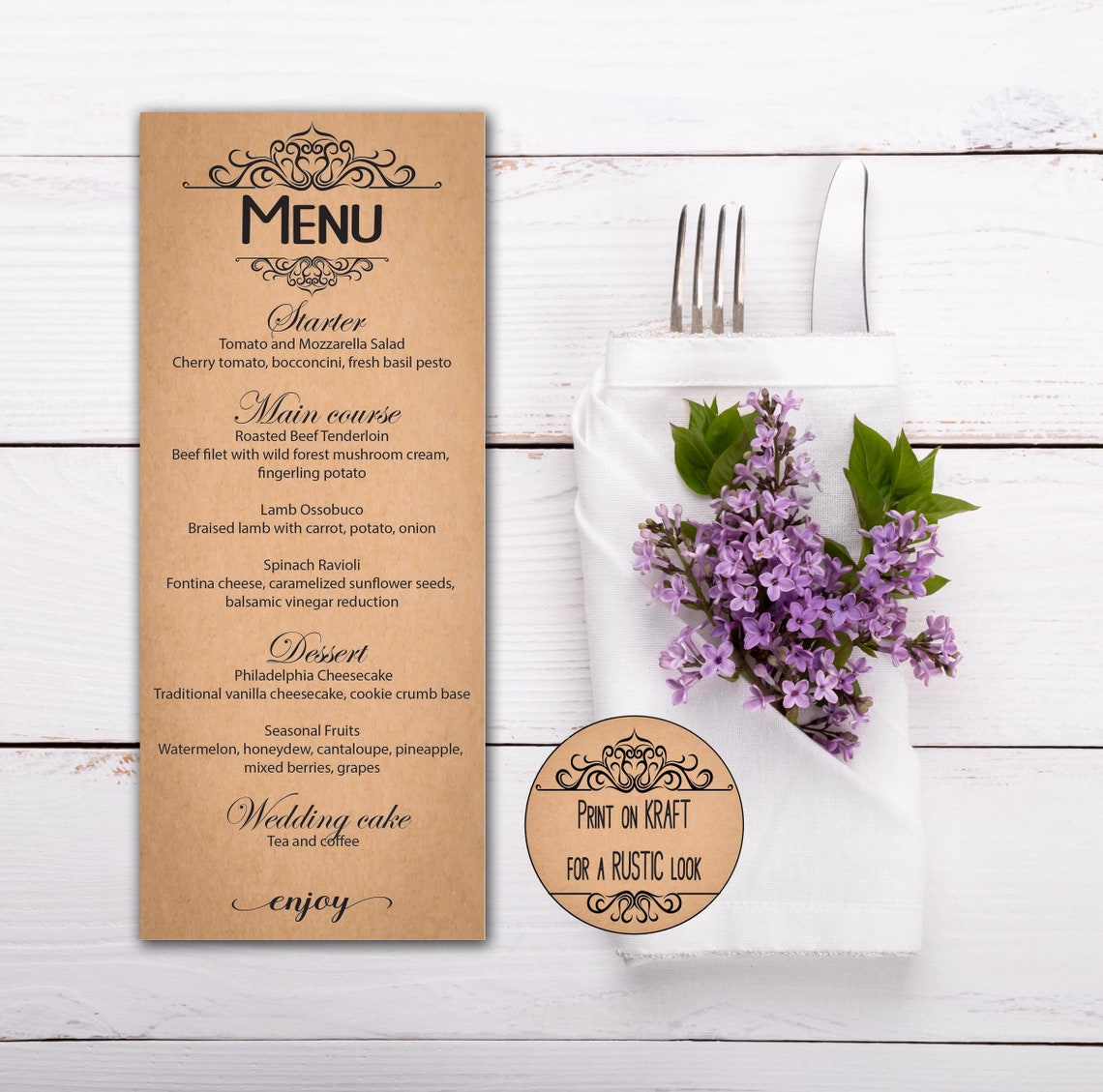 Home Chef Menu Template Dining Table Decor Home Chef Meals - Etsy