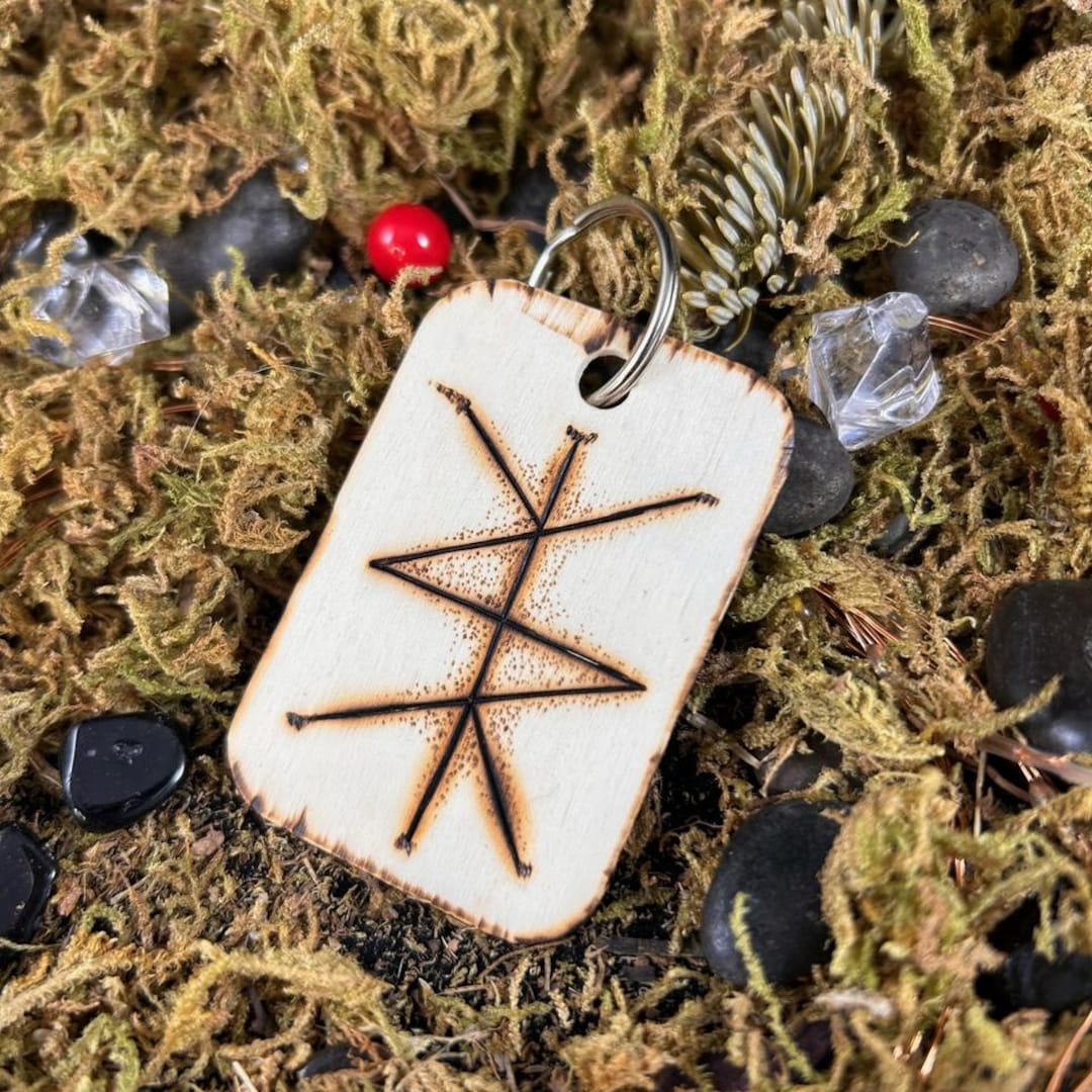 Bind Rune Keychain safe Travels - Etsy
