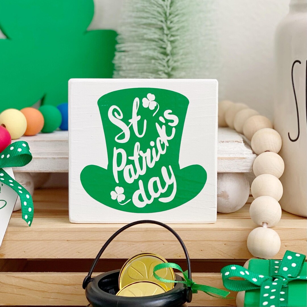 St Patricks Sign, St Patricks Decor, Farmhouse St Patricks Wood Sign ...