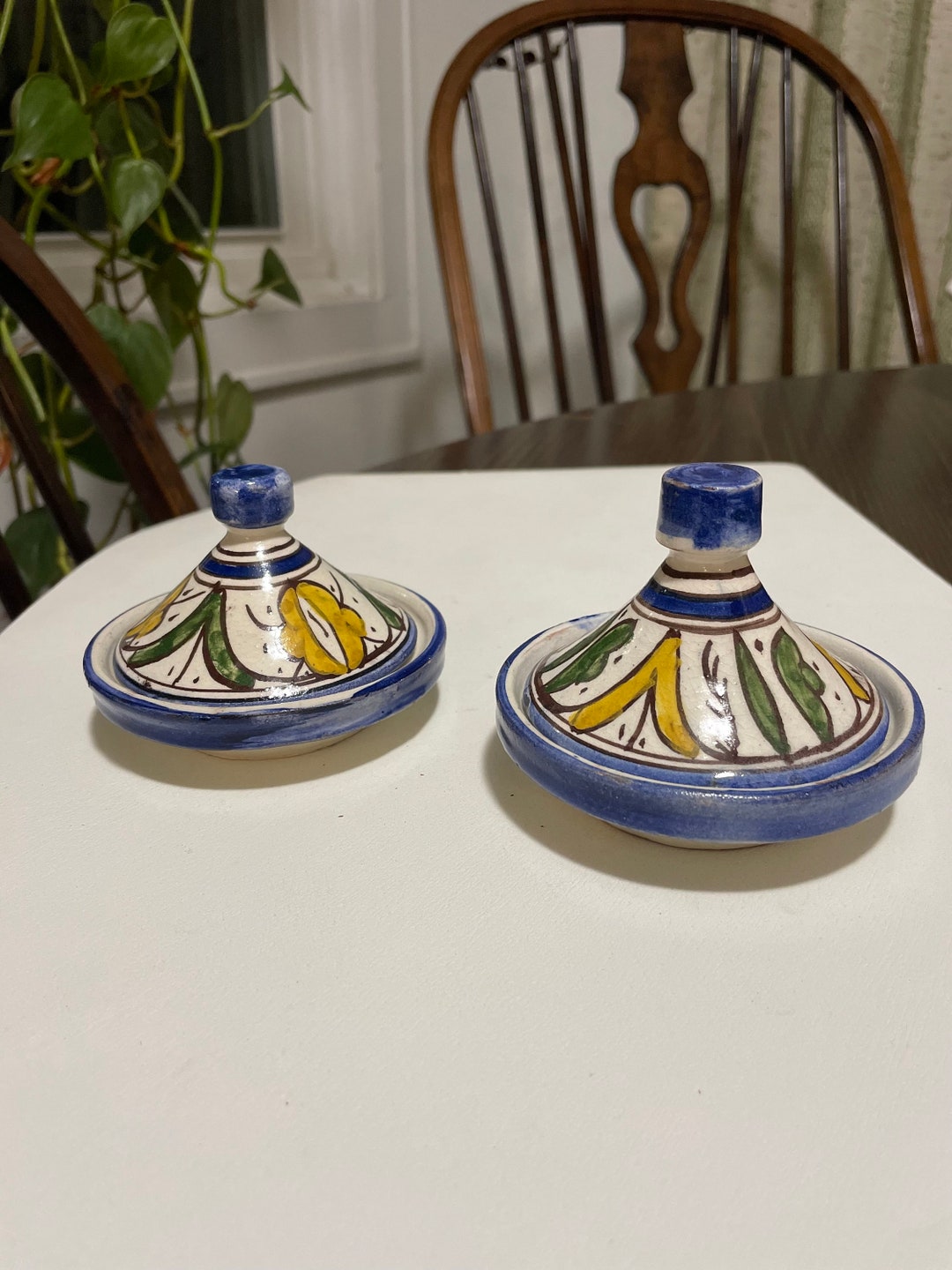 Vintage Set of Moroccan Mini Tagine Spice Holders Terracotta Hand ...