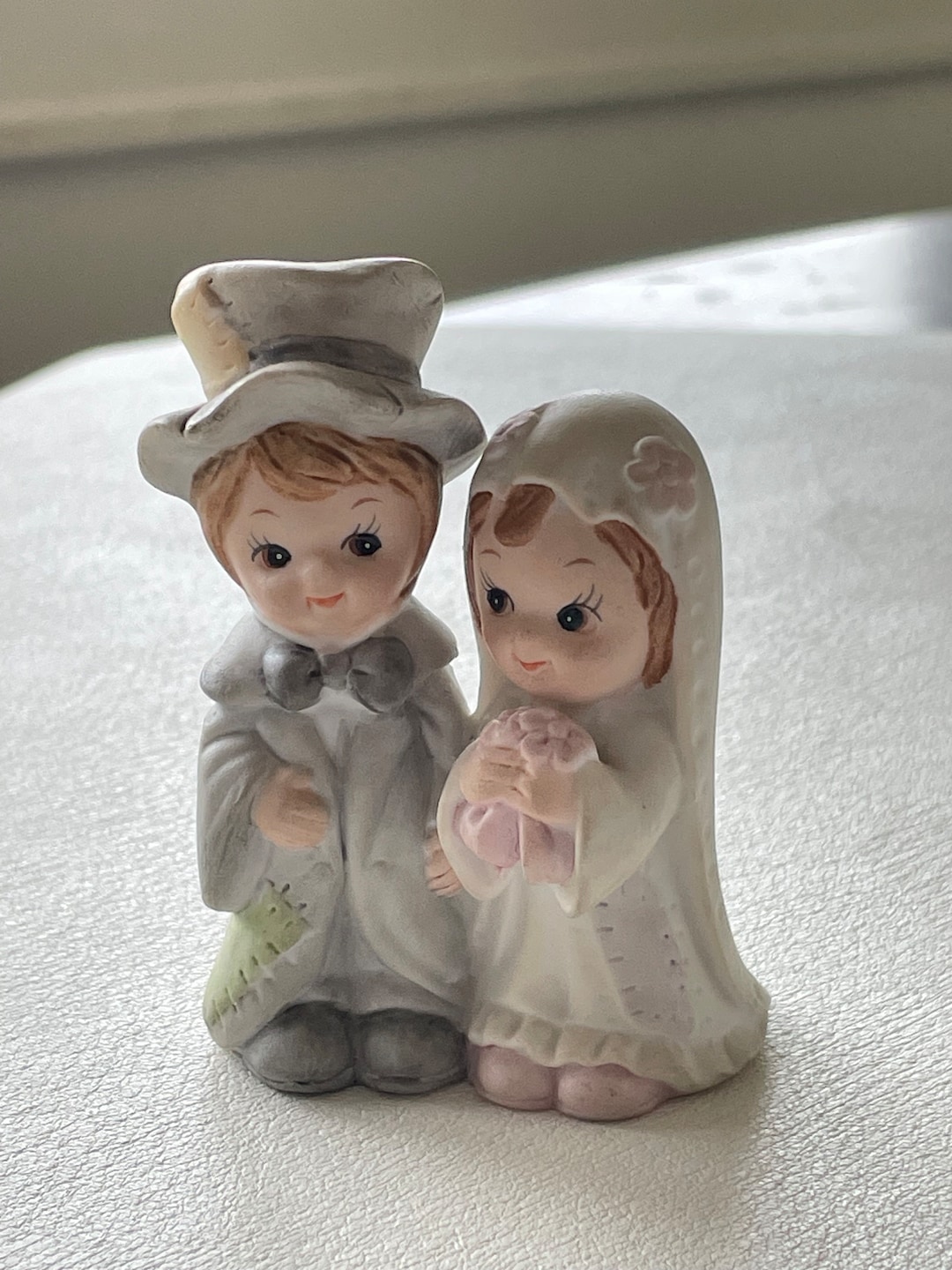Vintage Lefton Bride and Groom Wedding Cake Topper Couple Figurine ...