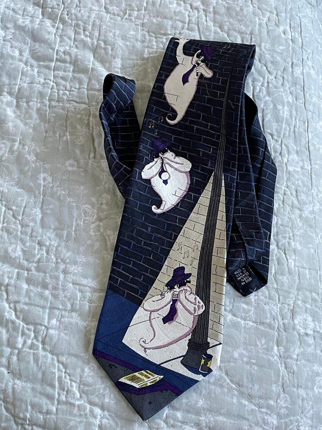 Vintage Ghost Brothers Silk Halloween Suit Tie by Hallmark - Etsy