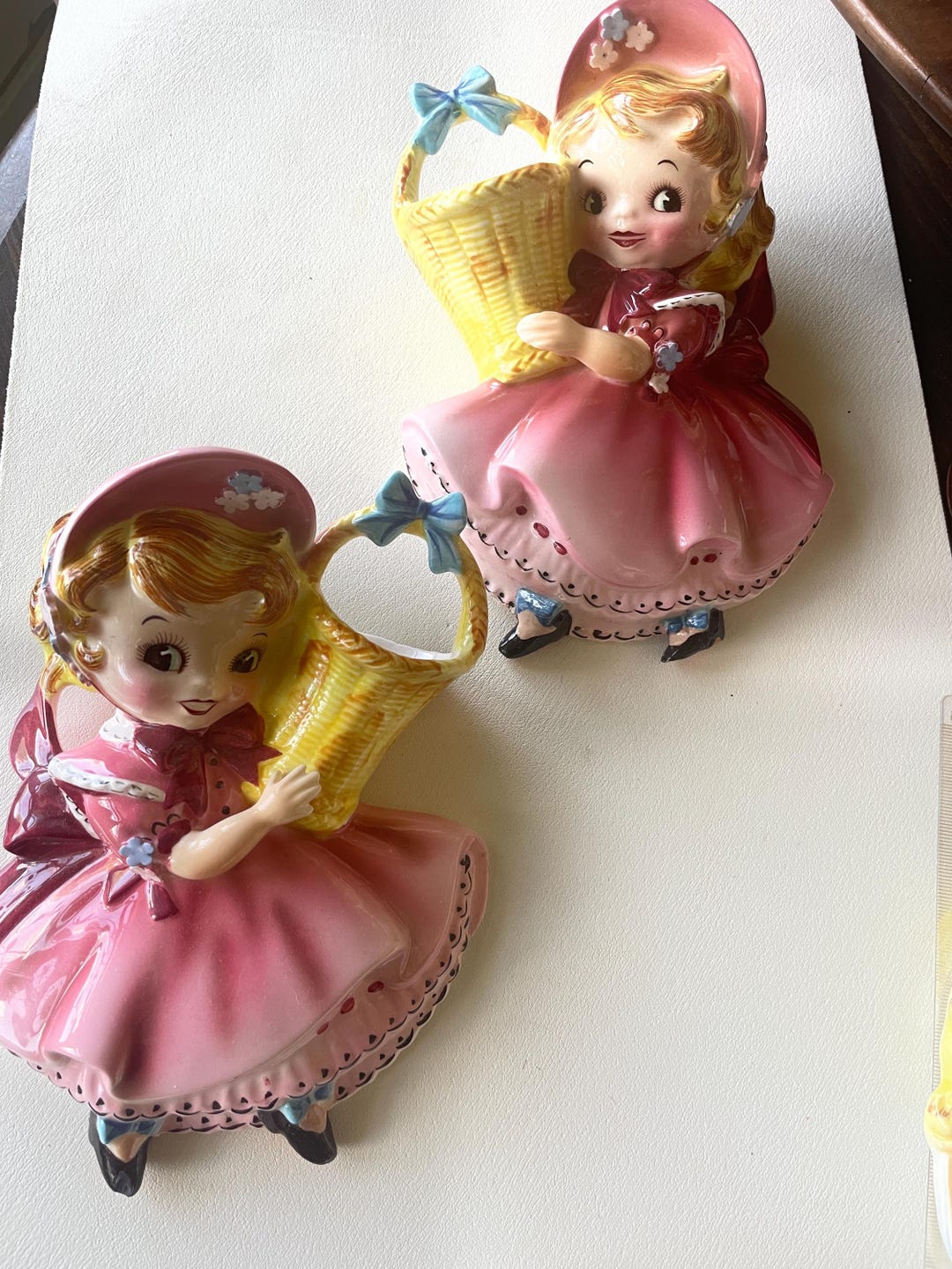 Vintage Lefton 1950’s Miss Dainty Wall Pocket Sisters Set - Etsy