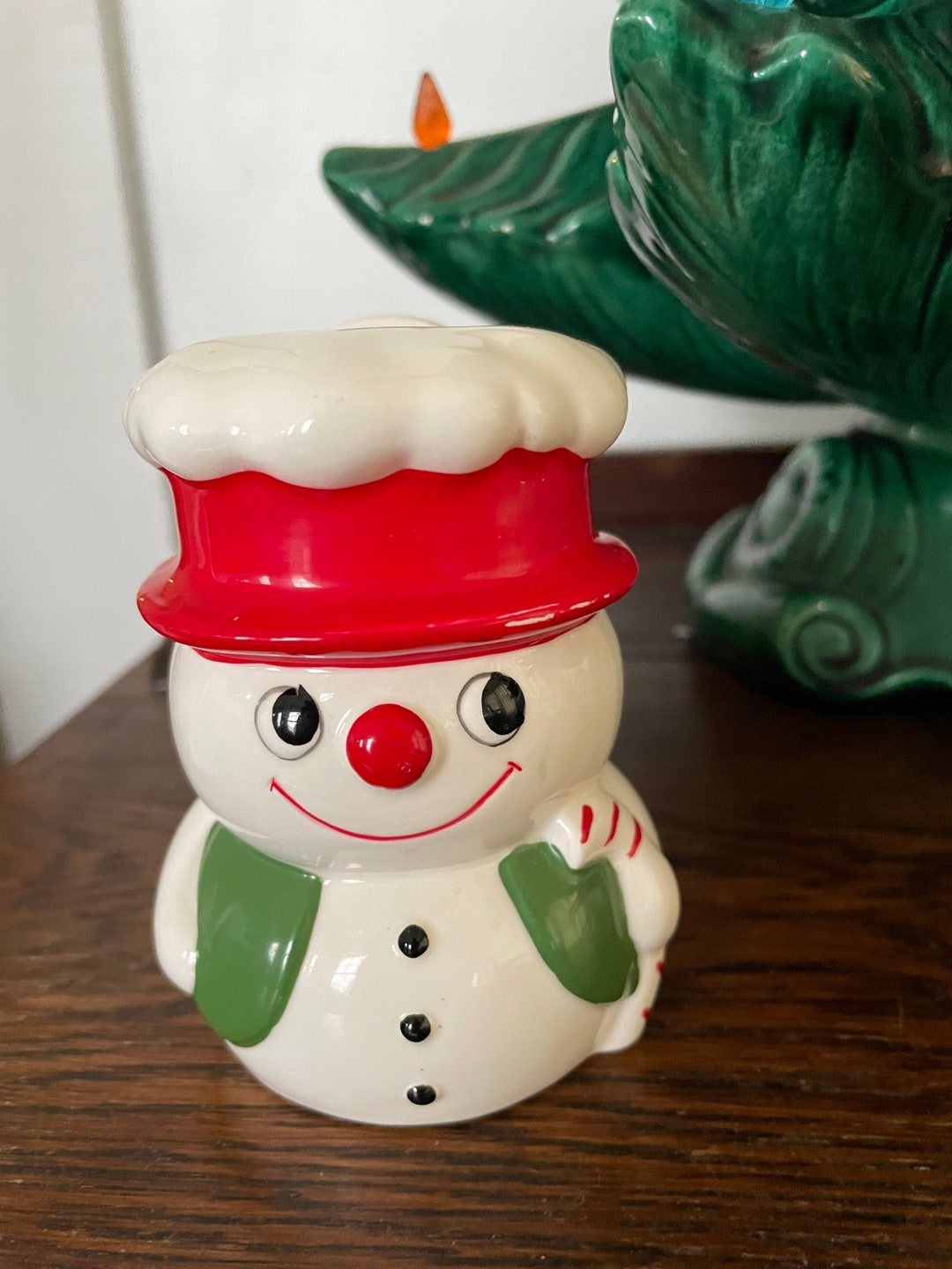 Vintage 1986 Lefton Snowman Napkin Holder - Etsy