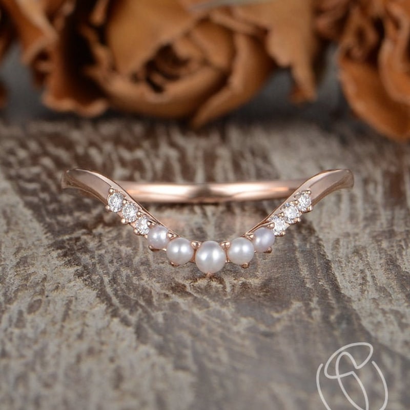 Pearl Wedding Band - Etsy