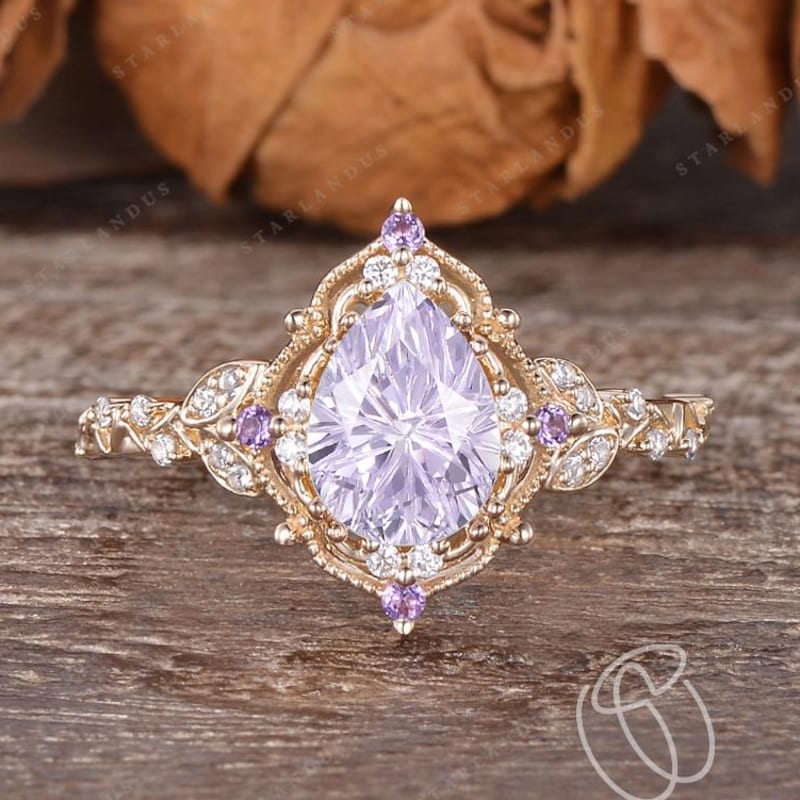 Firework Lavender Ring - Etsy