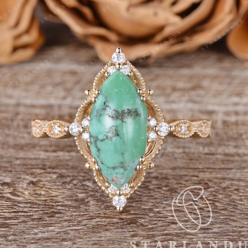 Turquoise Engagement Ring - Etsy