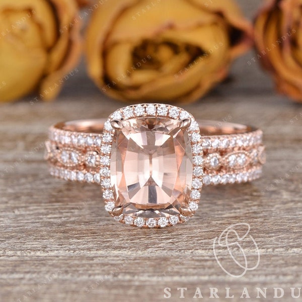 Morganite Ring - Etsy
