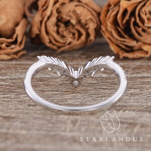 Crystal Gradient Diamond Ring Curved Wedding Band White Gold Black ...