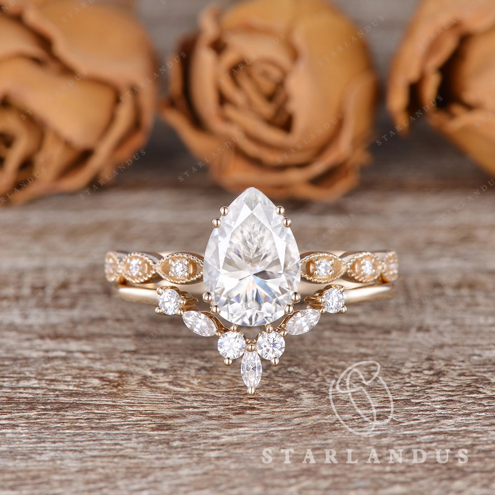 Art Deco Moissanite Engagement Rings