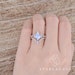 Magic Moon Ring Moonstone Engagement Rings 2pcs White Gold Moon ...