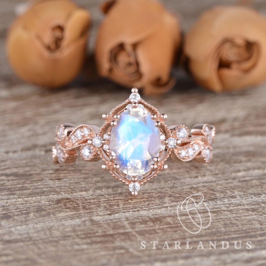 Unique Vine Engagement Ring Flower Wedding Ring Fairyland - Etsy