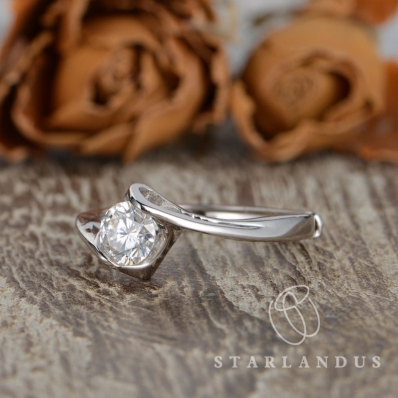 Unique Infinity Engagement Ring Channel Set Engagement Ring | Etsy