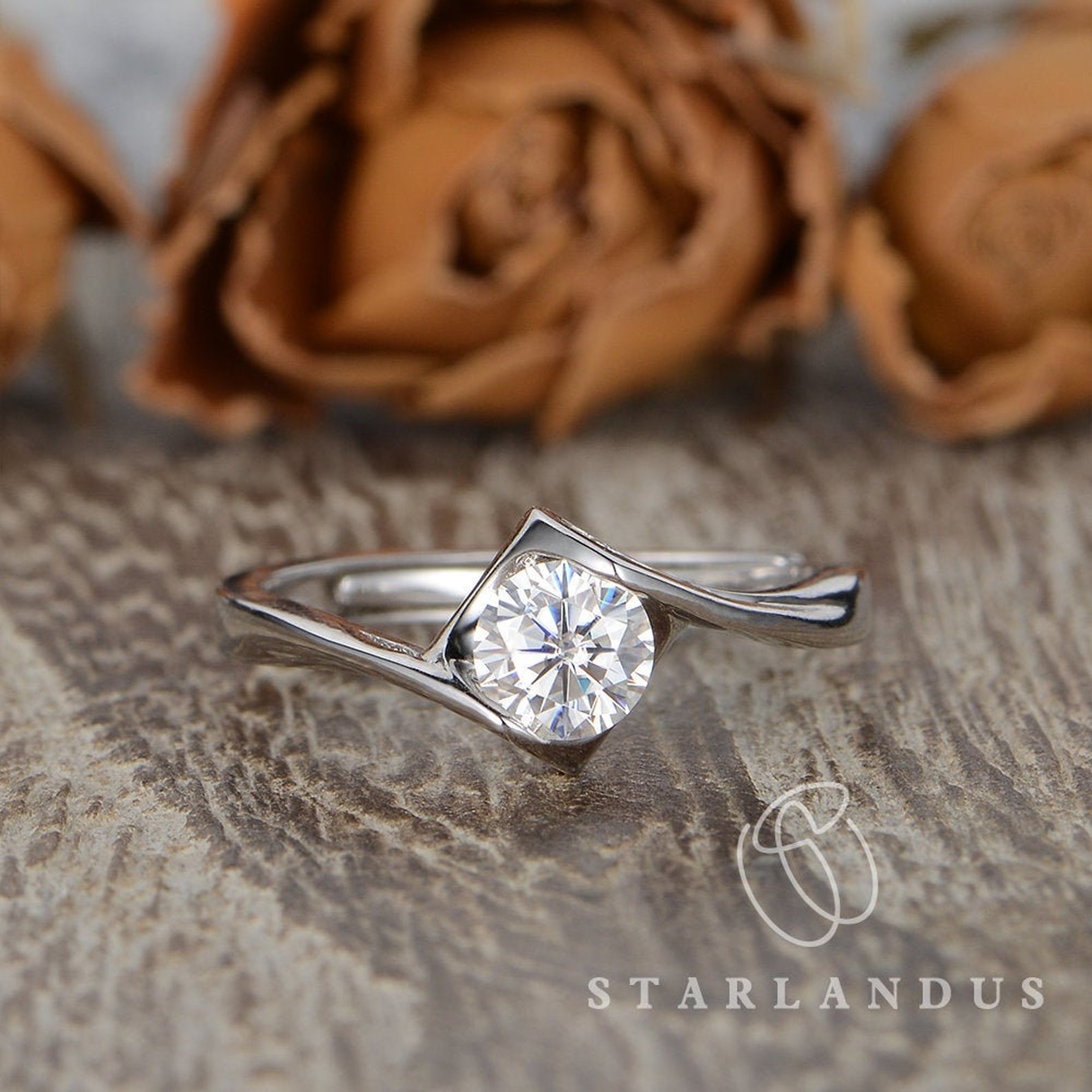 Unique Infinity Engagement Ring Channel Set Engagement Ring | Etsy