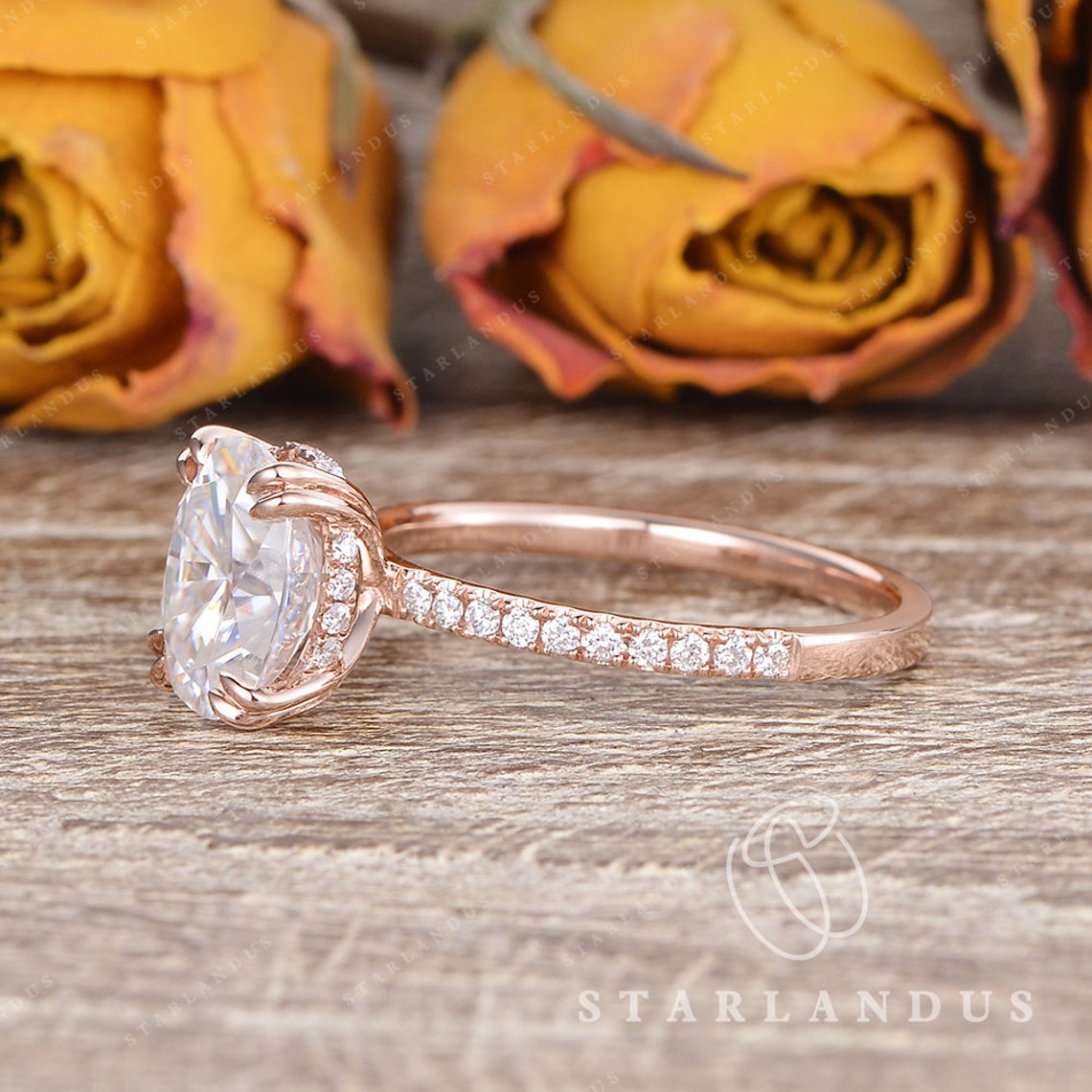 2ct Solitaire Hidden Halo Engagement Ring 2ct Colorless | Etsy