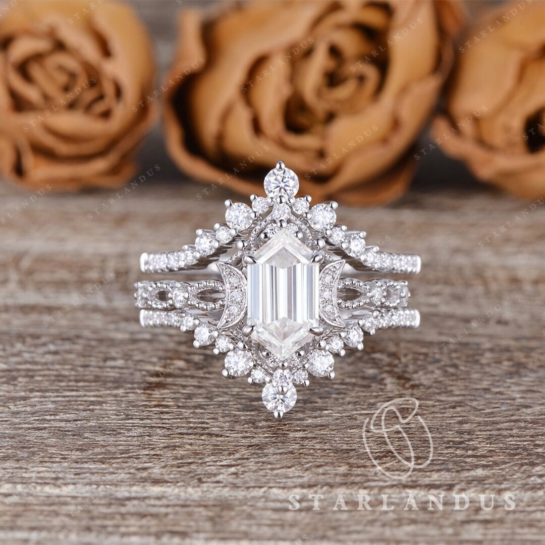 Art Deco Moissanite Engagement Rings