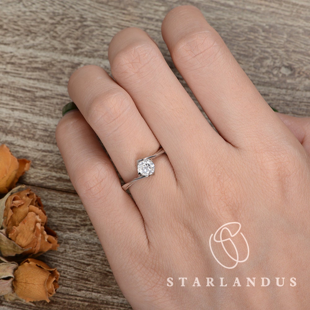 Unique Infinity Engagement Ring Channel Set Engagement Ring - Etsy