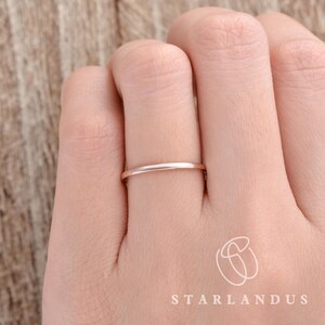 Minimalist Rose Gold Stacking Band Rose Gold Wedding Band Women Plain ...